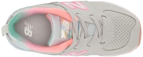 New Balance Kid's 574 V1 Bungee Sneaker, Summer Fog/Lemon Haze/Uv Glo, 9 Toddler