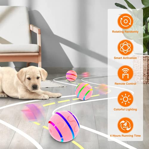 CUXMUX Remote Control Dog Balls, Peppy Pet Ball for Dogs, Aggressive Chewers Toy, Automatic Interactive Rolling & Shaking Gifts for Dog