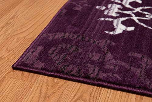 United Weavers Dallas Countess Accent Rug – Lilac, 2x3, Transitional Indoor Area Rug with Abstract Medallion Pattern, Jute Backing