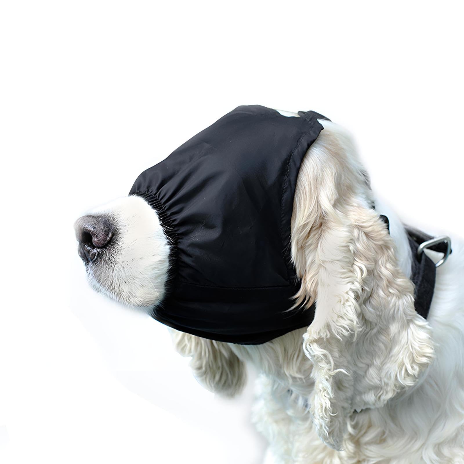 Dog Eye Mask - Dog Calming Cap Doggy Blindfold Shading Dog Eye Cover, Prevent Barking & Hair Free Pet Head Wrap for Small Medium Dogs (S)