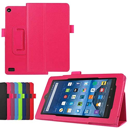 Luxury Folio Stand PU Leather Case Cover For Amazon Kindle New Fire 7 2019 2017 SR043KL 2015 HD7 SV98LN 7" (5th 7th 9th Generation, 2015 2017 2019 Release) (Black)