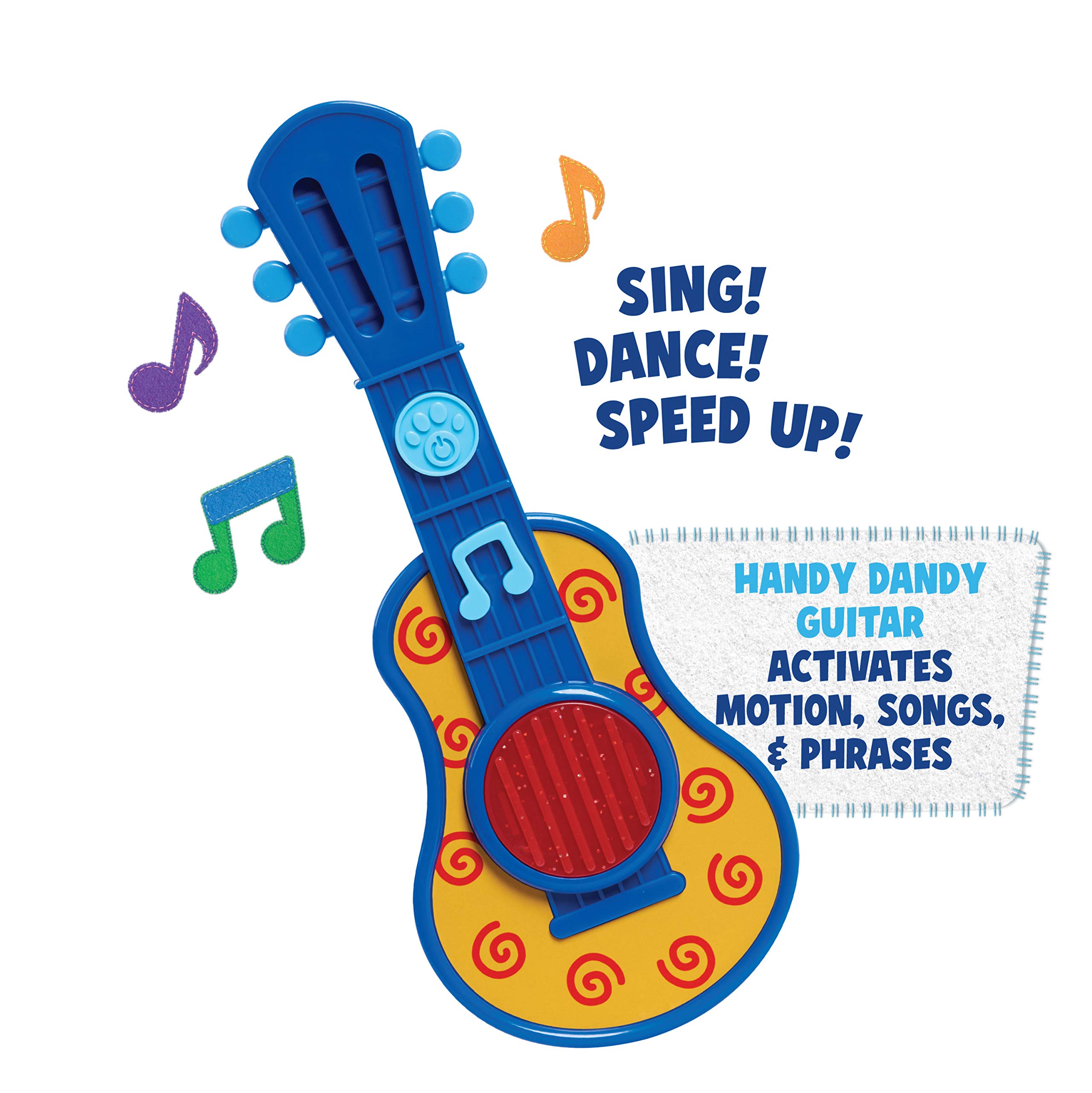 Blue’s Clues & You! Dance-Along 12-inch Blue Plush Stuffed Animal, Guitar Plays Music from the Show, Dog