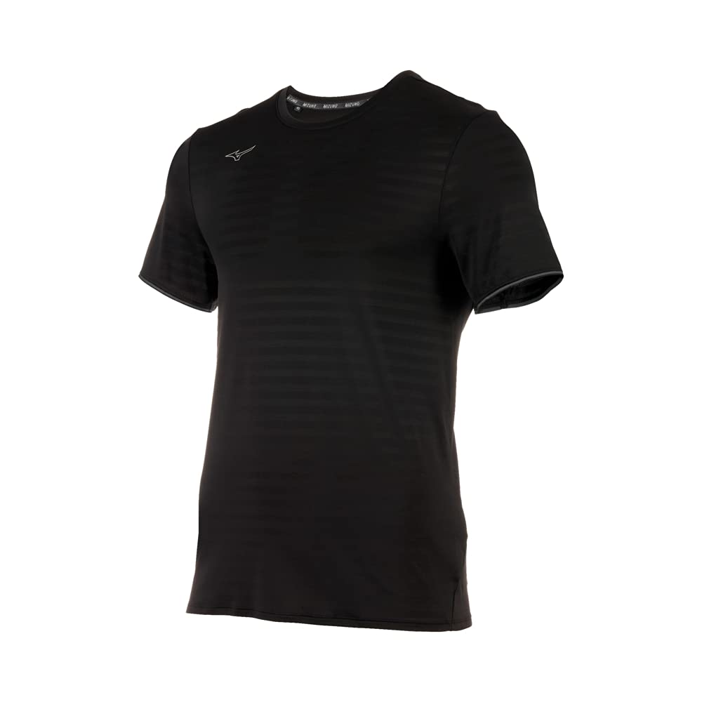 Mizuno Men's Athletic Eco Short Sleeve Tee, Black, Large
