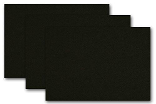 Premium Colored Blank 4x6 Card Stock (50 Pack, Black Licorice)