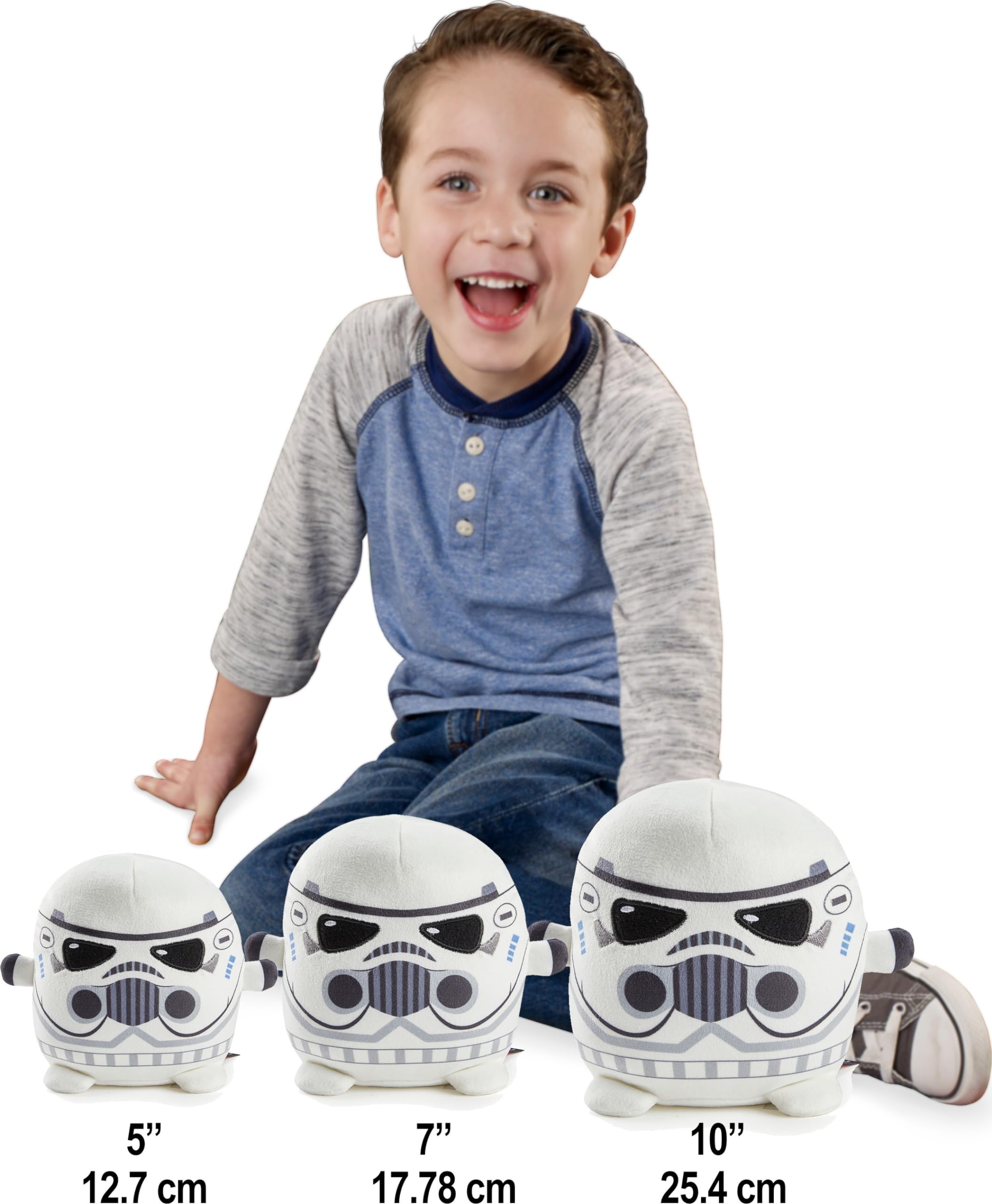 Mattel Star Wars Cuutopia Plush Figure, 10-inch Stormtrooper Soft Rounded Pillow Doll, Collectible Toy Inspired by the Villain Characters