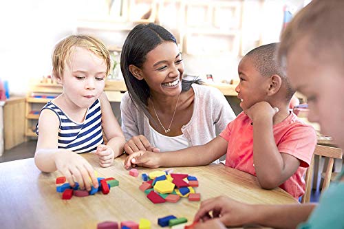 hand2mind Plastic Pattern Blocks for Kids, Shapes for Kindergarten, Montessori Toys, Geometric Shapes, Symmetry, Shape Recognition, Pattern Blocks for Classroom (Set of 1,250)