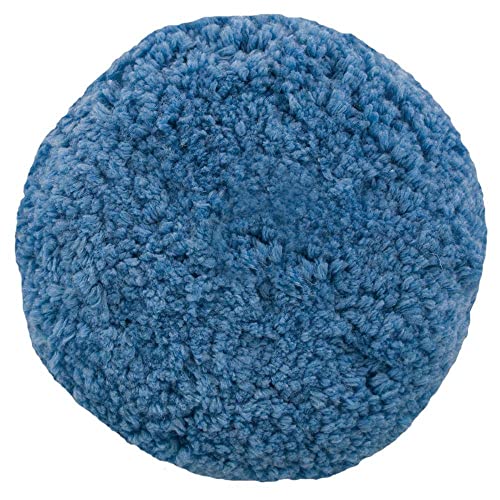 Presta BlueĀ BlendedĀ Wool Soft PolishĀ PadĀ -Ā 9āĀ Single-SidedĀ Hook & LoopĀ /Ā 1.5āĀ Thick Wool PileĀ /Ā RemovesĀ Swirls from Fresh PaintĀ (890144)