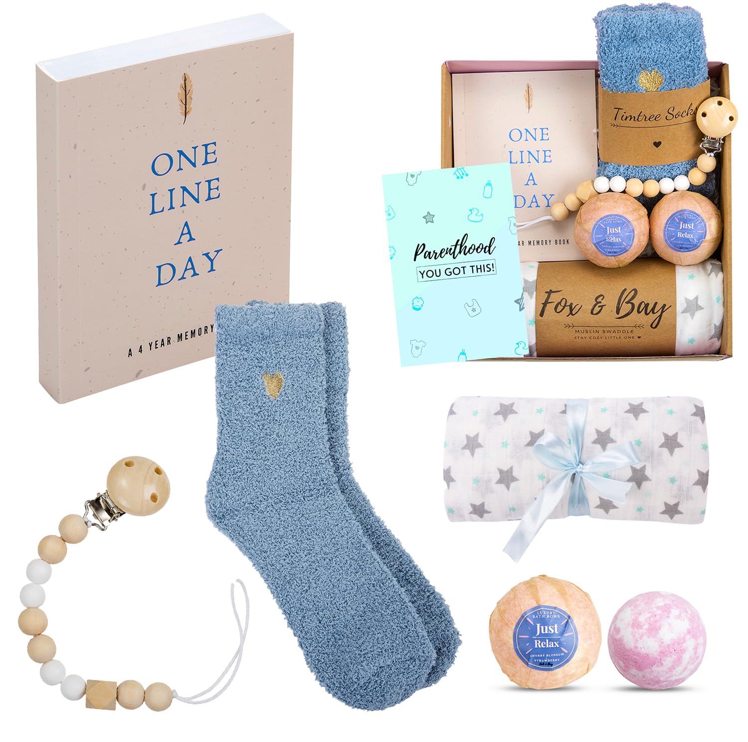 Becta Design - New Mom Gift Basket. Each Beautifully Prepared Gift Set Contains 5 Hand Picked Essentials for Expecting Mothers. The Perfect Gifts for Pregnancy, First Time Moms or Baby Shower