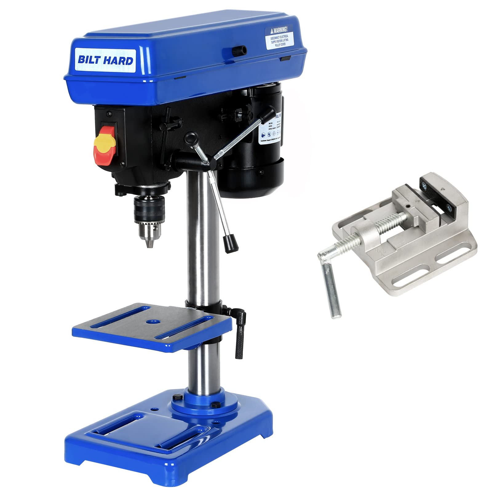 BILT HARD 2.3-Amp 8 inch 5-Speed Drill Press with Drill Vise, Tabletop Drilling Machine, CSA Listed