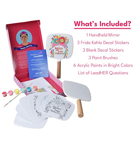 Kids Crafts Create Like Frida: Mirror Painting Kit with Decorative Decal Stickers Arts and Crafts DIY Kit for Girls