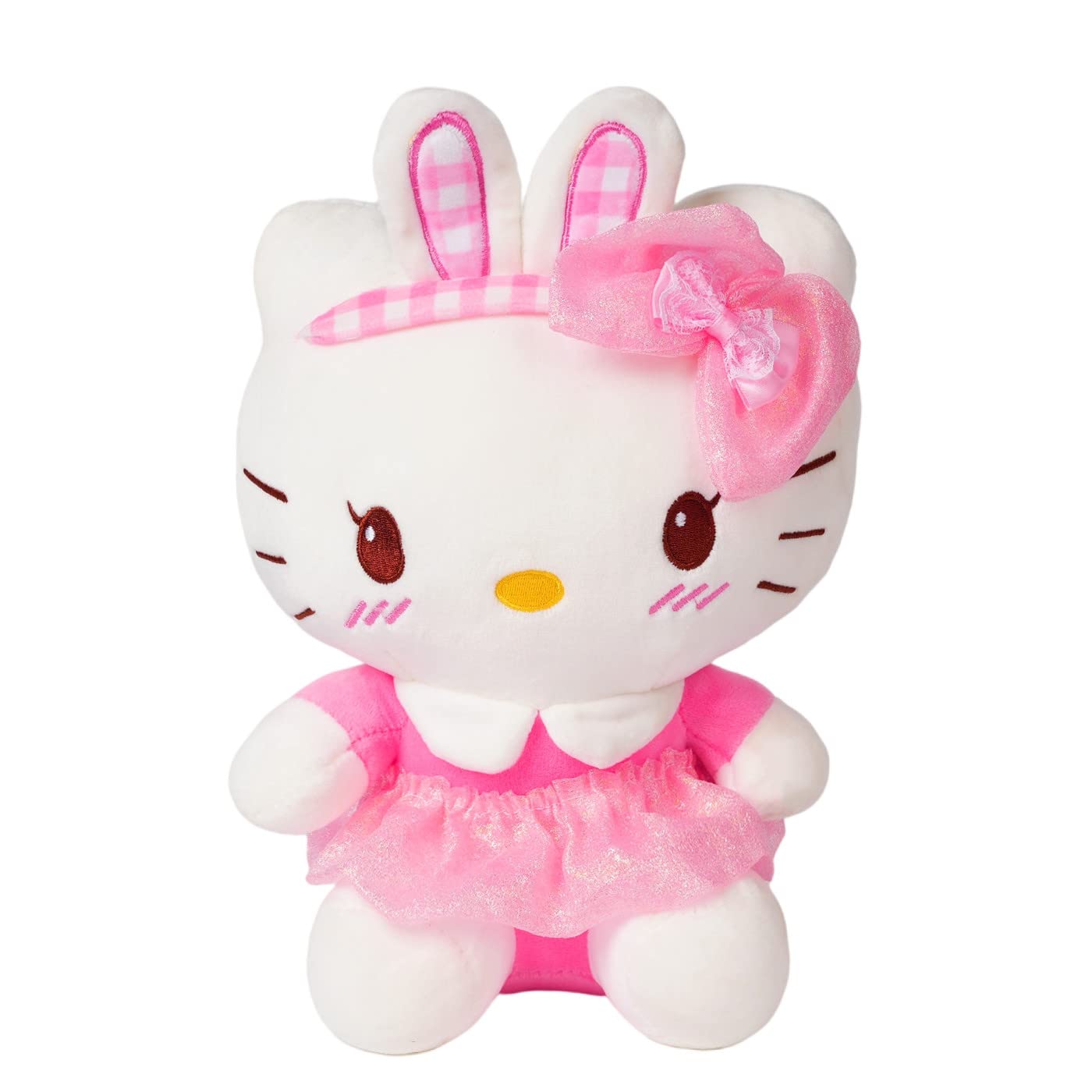 DIRC Plush Toys - Girls' Plush Toys - Kitten Stuffed Animals Kawaii cat Plush Pillow - Soft Decompression Comfort 12 inch (Rabbit)