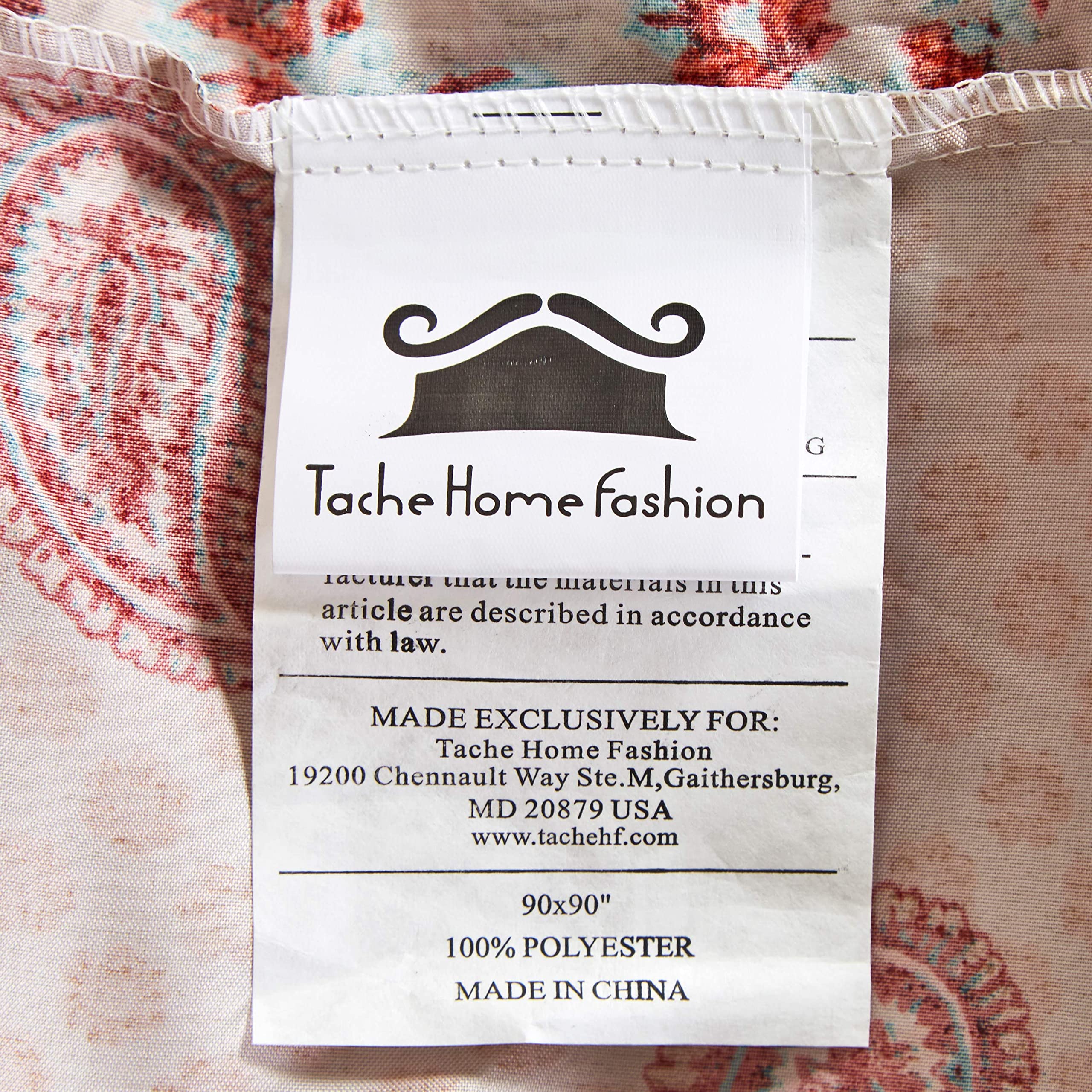 Tache Duvet Cover King Size Paisley Bohemian Boho Chic Medallion Mandala Boteh Reversible Duvet Cover, King