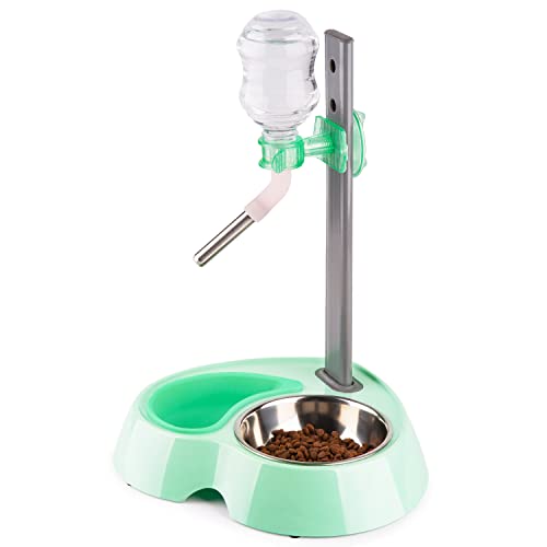 Super Design Dog Water Bottle Stand, Automatic Multifunctional Dog Water Bottle Dispenser Dog Water Feeders Bowl Dispenser Portion Control Water Dispenser for Dogs & Cats, No More Dripping Beard