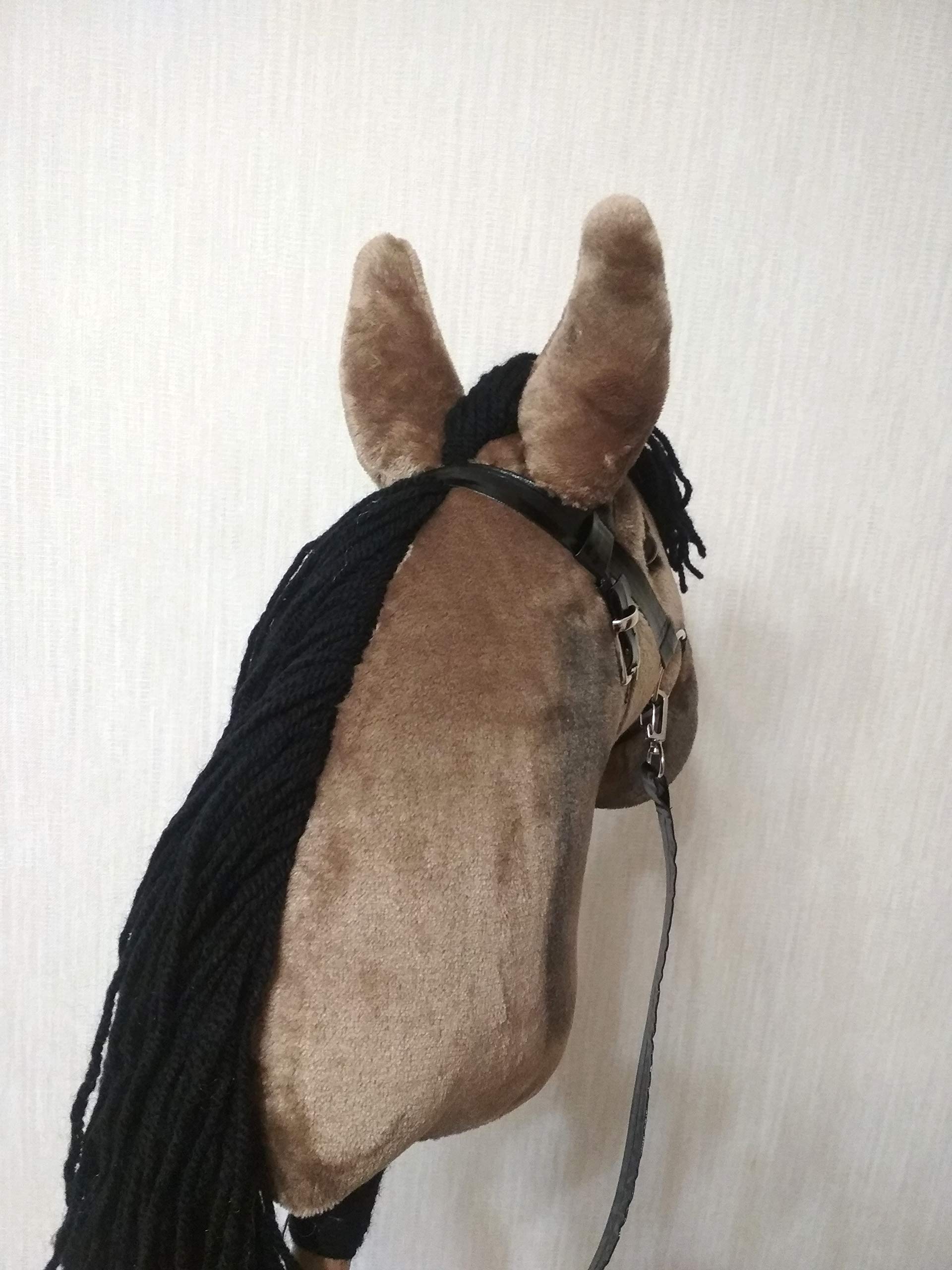 Hobby horse for kids A4 Chestnut hobby horse on stick