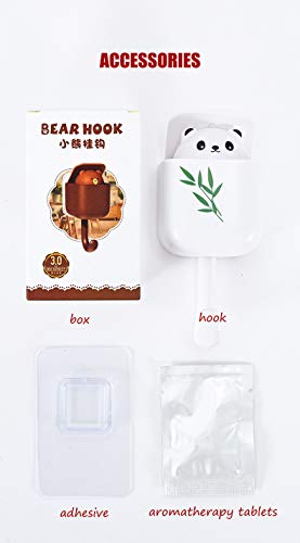 Gautsa Cute Peek-A-Boo Hooks, Self Adhesive, Pop up Cat Bear Animal Decorative for Kids Boys Girls, for Key Coat Robe Towel, 4 Pack (Bears)