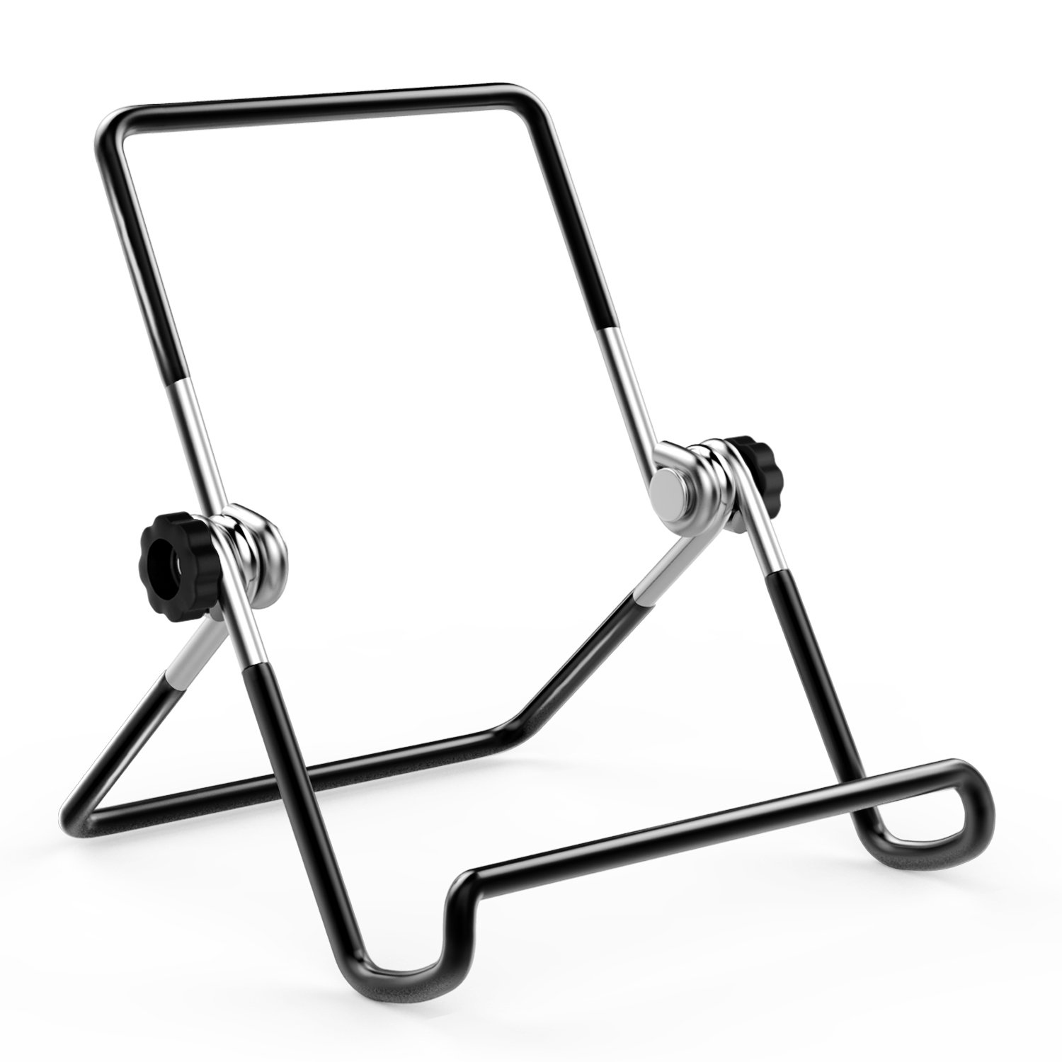 MoKo Foldable Tablet Stand, Adjustable Portable Metal Holder Cradle for 9-12.9" Tablets, Compatible with iPad Pro 11/12.9 2022, iPhone 14/14 Plus/14 Pro Max,Fit with Steam Deck, Black
