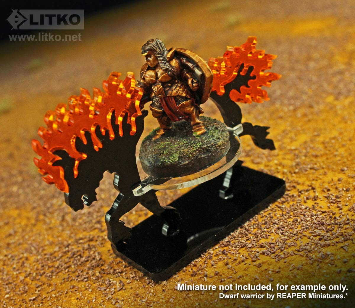 LITKO Character Mount | Nightmare Steed | Hell Horse | Demon | Fiendish Equines | Role-Playing Games |Compatible with Dungeons & Dragons and Pathfinder Games | (25mm Base)