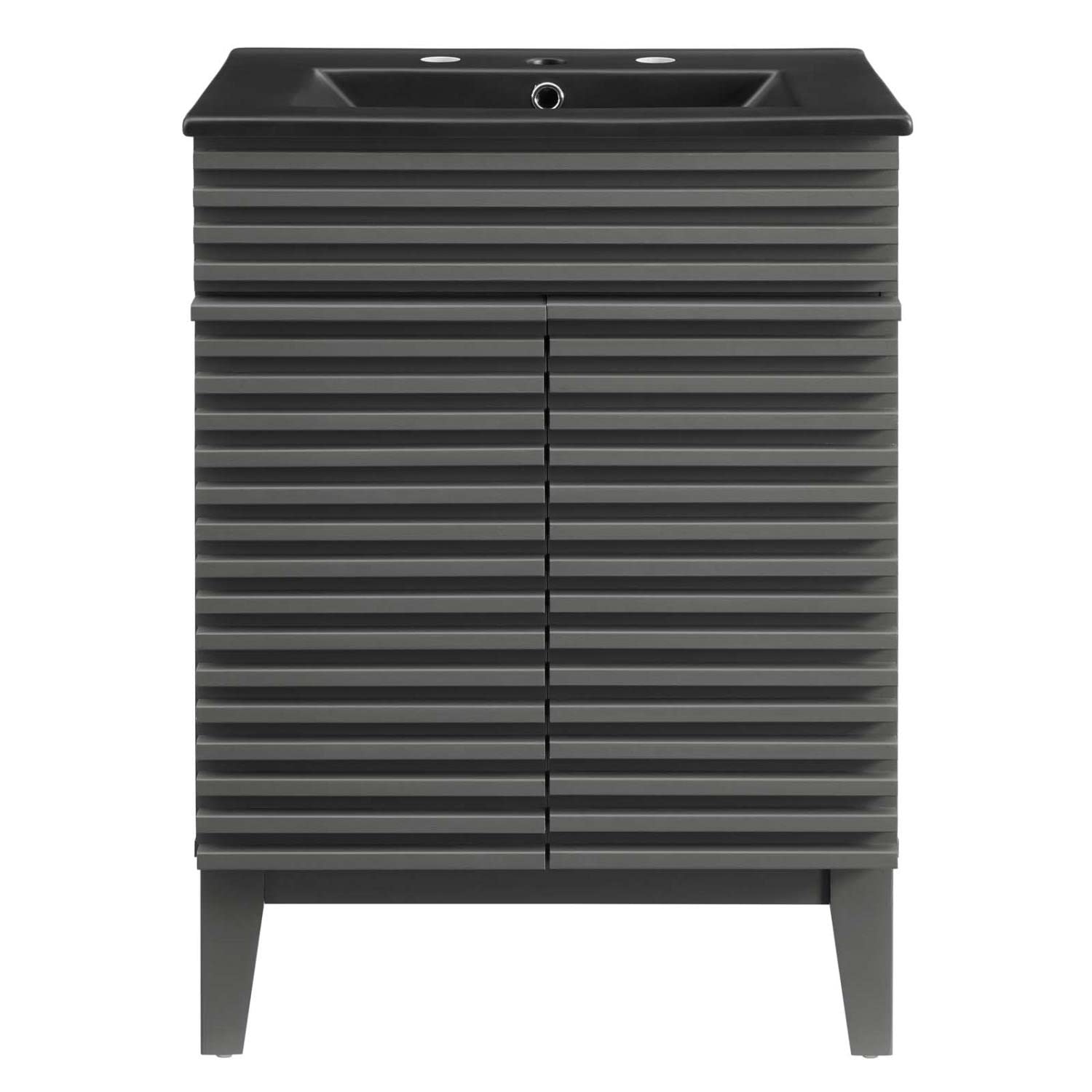 Modway Render 24" Bathroom Vanity with Sink in Gray Black