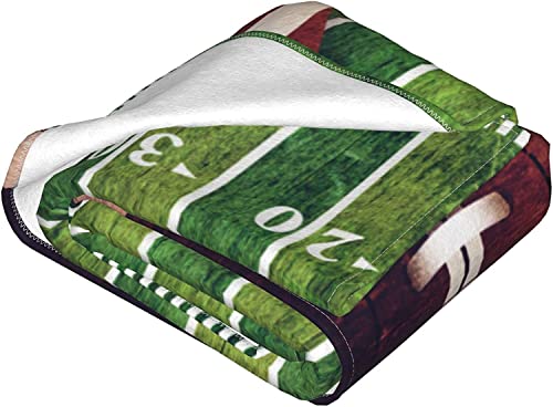Football Sofa Throw Blanket Flannel Super Soft Warm Fleece Bedspread Home Decor All Season for Bed Couch Living Room Large 50"x40" in
