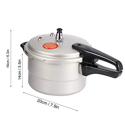 Jeanoko Explosion-Proof Household Pressure Cooker with Aluminum Alloy Steaming Layer Pressure Cooker for Gas Electric Ceramic Stove(20cm) Home Kitchen Dining Cookware Pots Pans Pressure Cookers