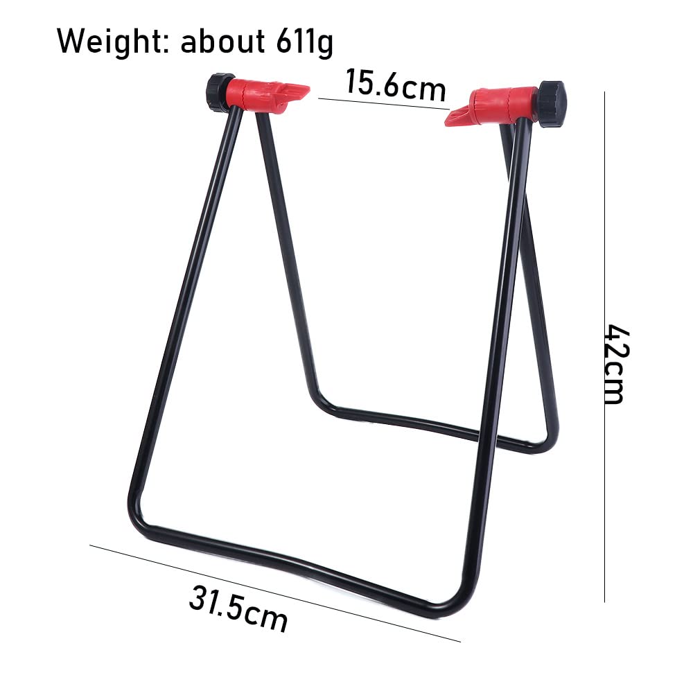 Bicycle Folding Floor Stand Mountain Bike Triangle Vertical Stand Aluminum Alloy Bike U-Shaped Parking Rack Hub Repair Bracket