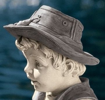 Frank the Fisherman statue home garden boys boy sculpture (The Digital Angel)