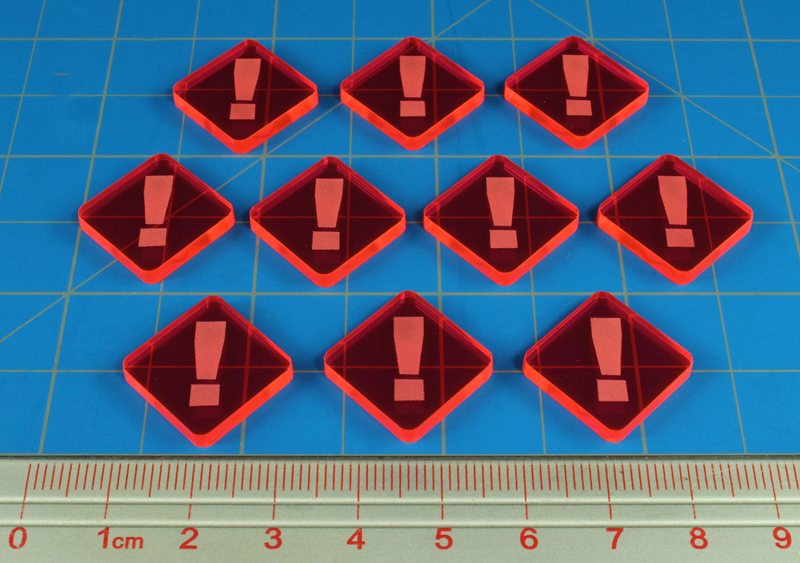 LITKO Space Fighter 2nd Edition Tokens | Compatible with Star Wars: X-Wing Miniatures Game | Pack of 10 (Diamond Stress Tokens)