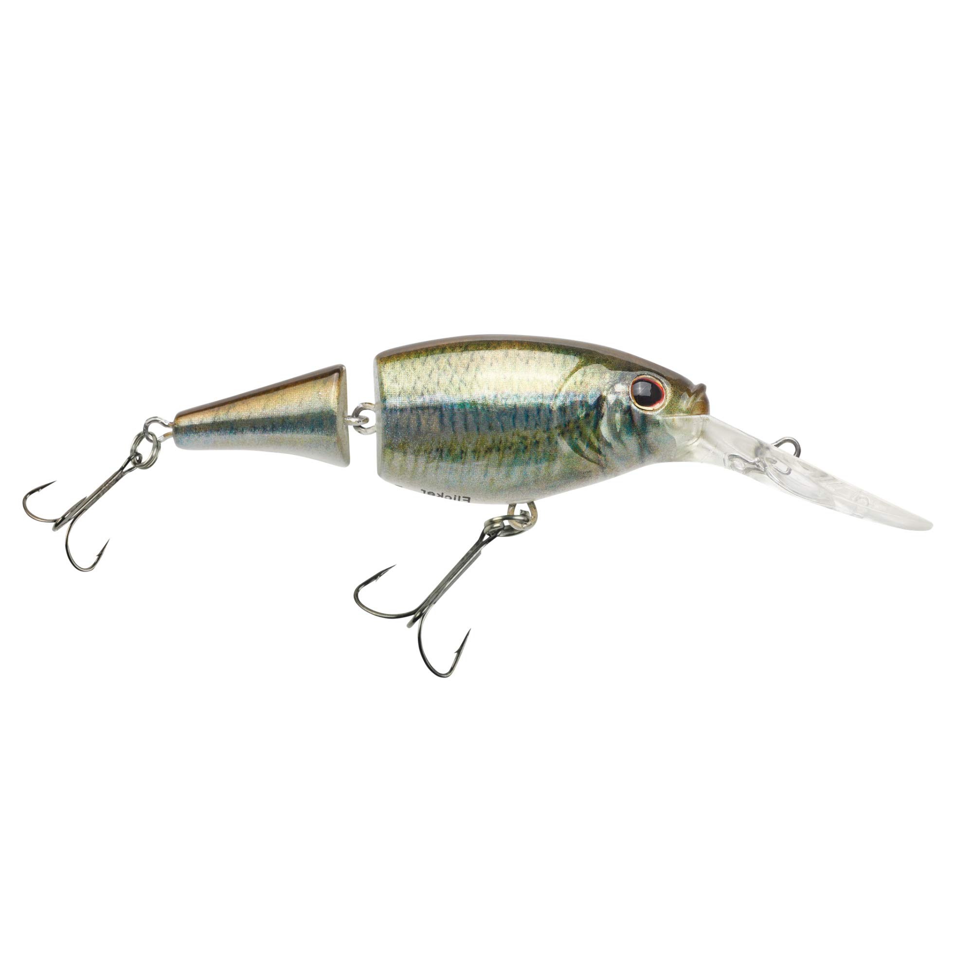Berkley Flicker Shad Jointed Fishing Lure, HD Emerald Shiner, 1/5 oz, 2in | 5cm Crankbaits, Size, Profile and Dive Depth Imitates Real Shad, Equipped with Fusion19 Hook