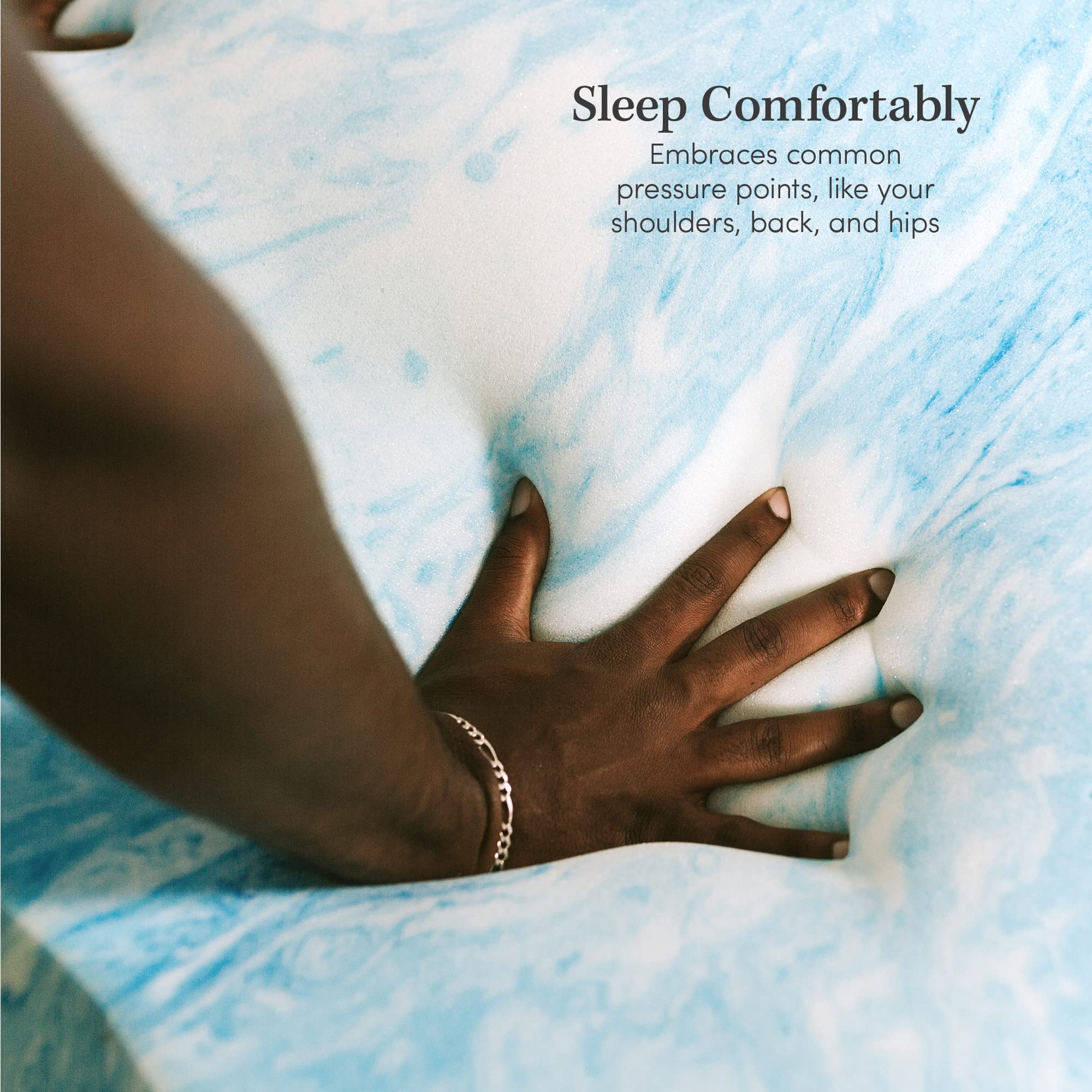 eLuxurySupply 1.5 Inch Memory Foam Mattress Topper - Temperature Regulating Mattress Pad - 2 lb Density for High Support - CertiPUR-US Certified - King Size