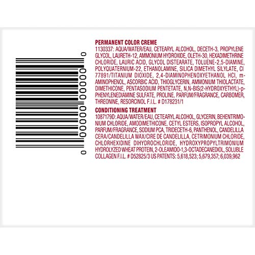 L'Oreal Paris Excellence Creme Permanent Hair Color, 2C Luscious Black, 100 percent Gray Coverage Hair Dye, Pack of 1