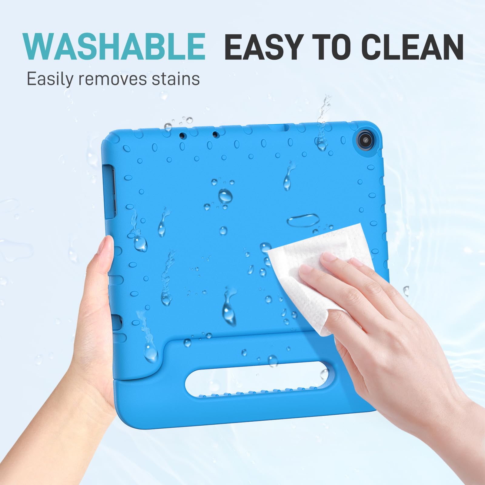 Bolete Case for Onn 10.1 Tablet Model 100011886 (2020 Generation 2) Kids 10.1 Inch Android Tablet Onn 10.1 Gen 2 Case with Handle EVA Foam Shockproof Washable Cover for Kids Adults, Children - Blue
