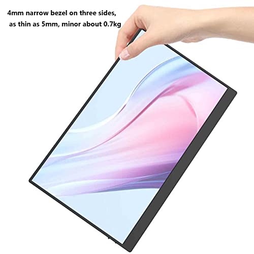 BDT 15.6 Inch 1080P Ultra-Thin Metal Portable Display Mobile Phone Wireless Screen Projection Computer Expansion Game External IPS Colorful Hard Screen