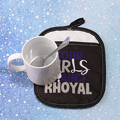 G2TUP Sigma Gamma Rho Sorority Oven Mitts Heat Resistant Your Girls Ain’t Rhoyal Kitchen Decor SGRho Sorority Gift (Your Girls Ain’t Rhoyal)