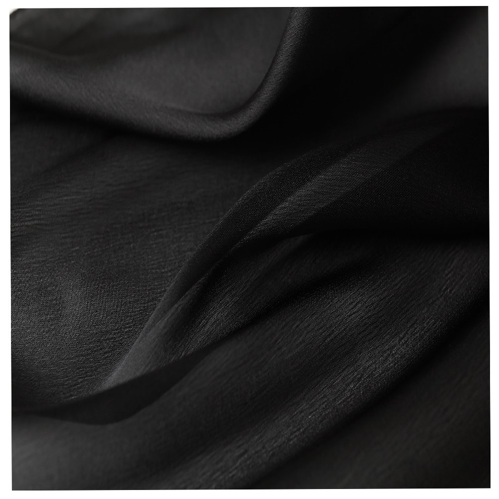 Bellonesc Silk Scarf 100% silk Long Lightweight Sunscreen Shawls for Women (black)
