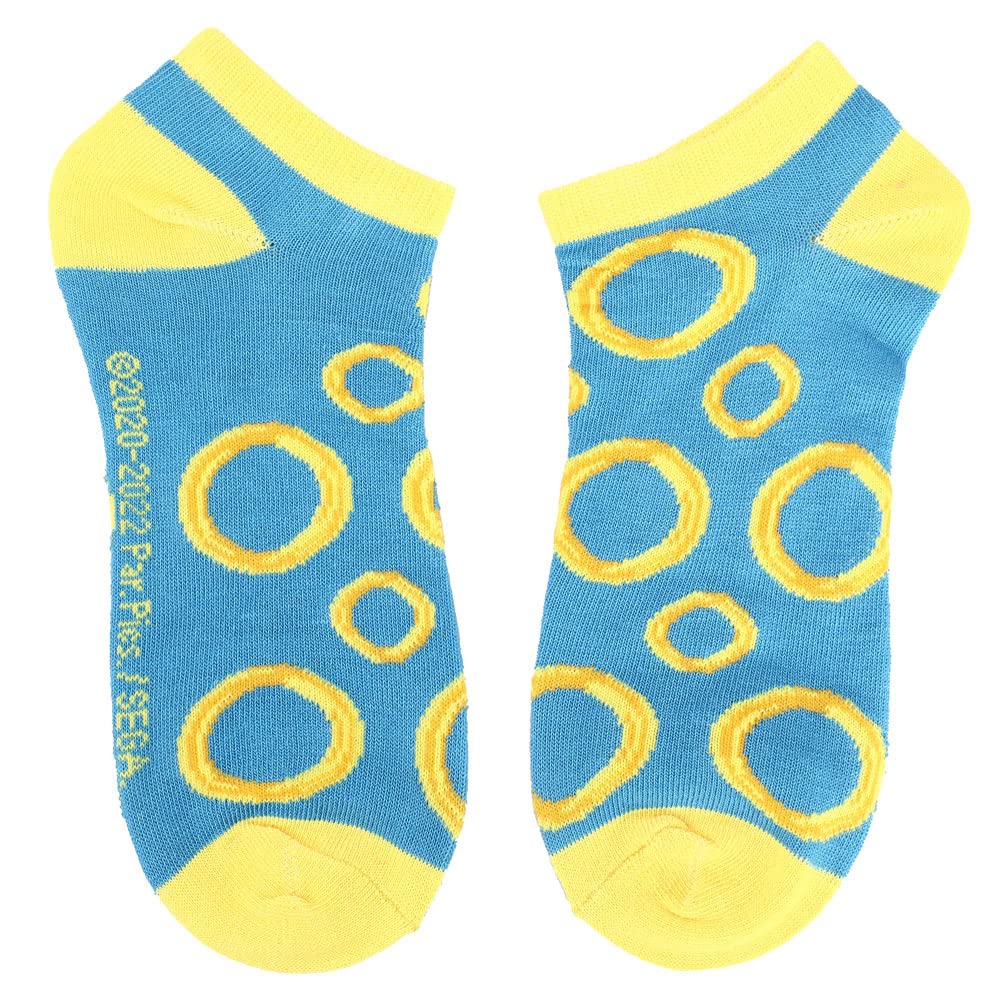 Bioworld Sonic the Hedgehog Characters and Rings Casual Ankle Socks Set for Men 5-Pack