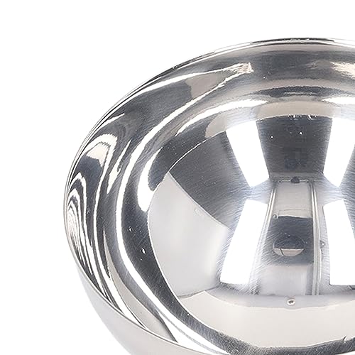 CHICIRIS Ice Cream Bowl Stainless Steel Dessert Pudding Bowls Sundae Salad Serving Dip Bowl Trifle Tasting Bowls with Fork Home, Hotel, Restaurant (200ml)