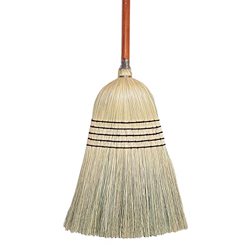 Wilen E504028, Janitor Corn Blend Broom with 1-1/8" Handle, 28# Size, 55-1/2" Length (Case of 6)