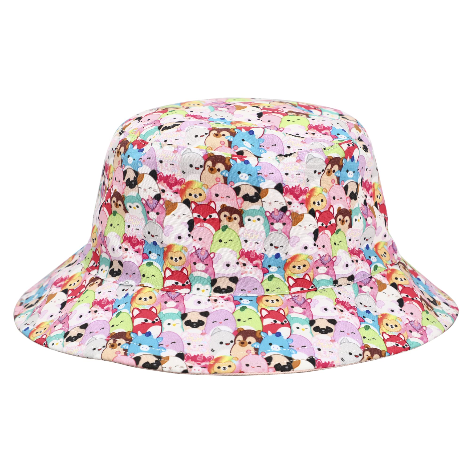 Bioworld Squishmallows Characters Reversible AOP Youth Girl Pink Bucket Hat