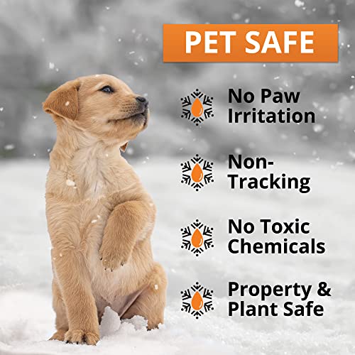 Easy Ice Melt – Safe for Pets – Non-Toxic Deicer for Sidewalks & Driveways – Light-Weight Easy Application – Protects from Snow and Ice for 48 Hours.