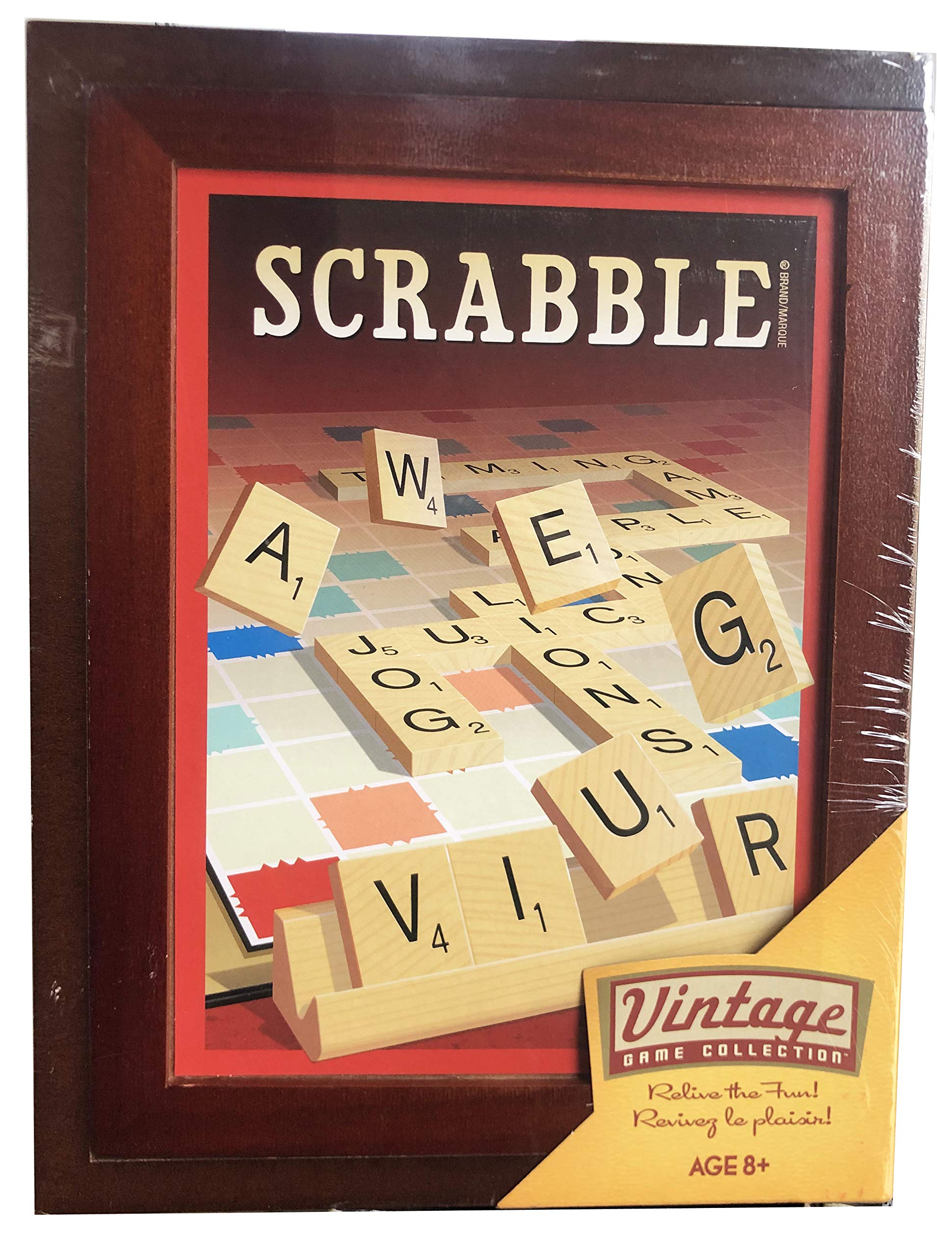 Hasbro Parker Brothers Vintage Game Collection: Wooden Book Box Scrabble