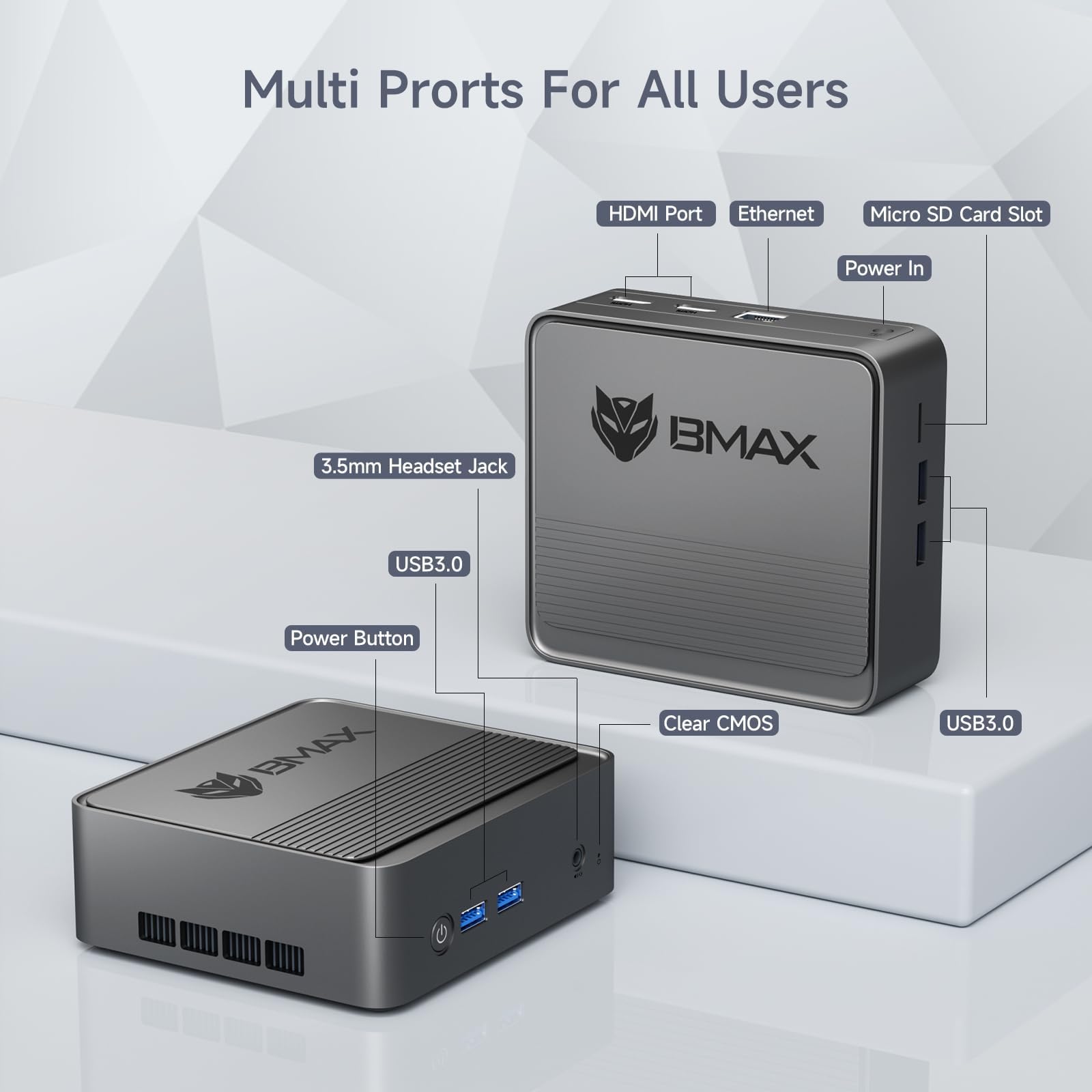Bmax B3 Mini PC 11th Gen 4-Core N5095(Up to 2.9GHz) 16GB RAM/512GB SSD