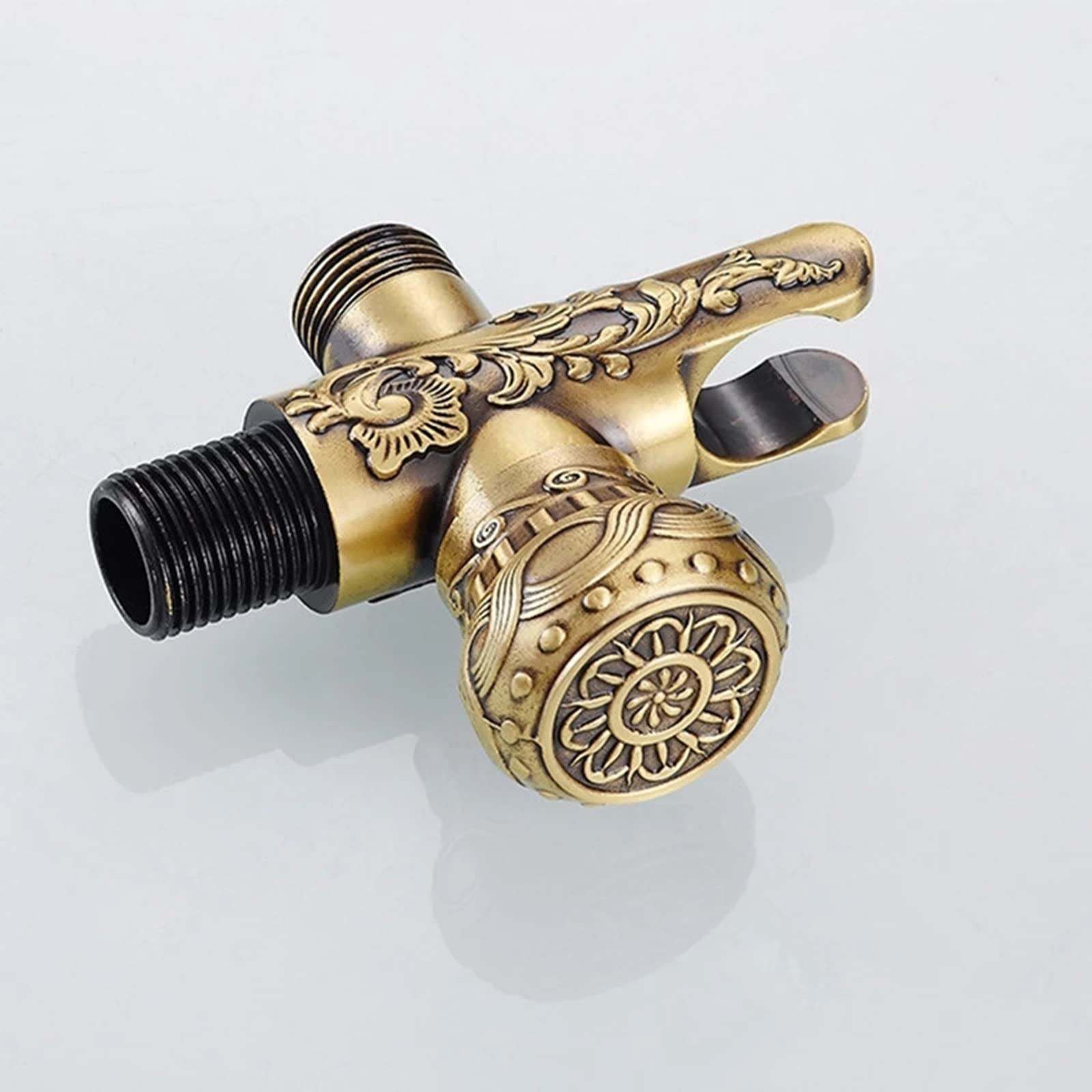 TVBNHU Handheld Toilet Bidet Sprayer, Antique Brass Bathroom Bidet Attachment Set, Wall Mounted Handheld Cloth Diaper Sprayer Kit, Single Cold Bidet Faucet,A