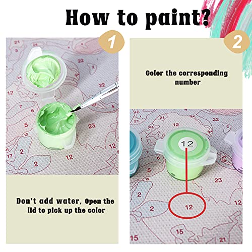 Hlison Paint by Numbers, Paint by Number for Adults, DIY Easy Paint by Numbers for Beginner Kids, Acrylic Painting by Numbers Great for Wall Home Decor Gift 16x20 Inch
