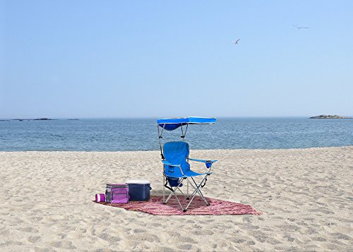 Quik Shade Max Shade Gray Chair, 30'' D x 34'' W x 51'' H, Red/Grey & Full Size Shade Folding Chair for Camping, Polyester, Arm Rest|Foldable, Royal Blue, 2'L x 3'W x 4.3'H (160048DS)