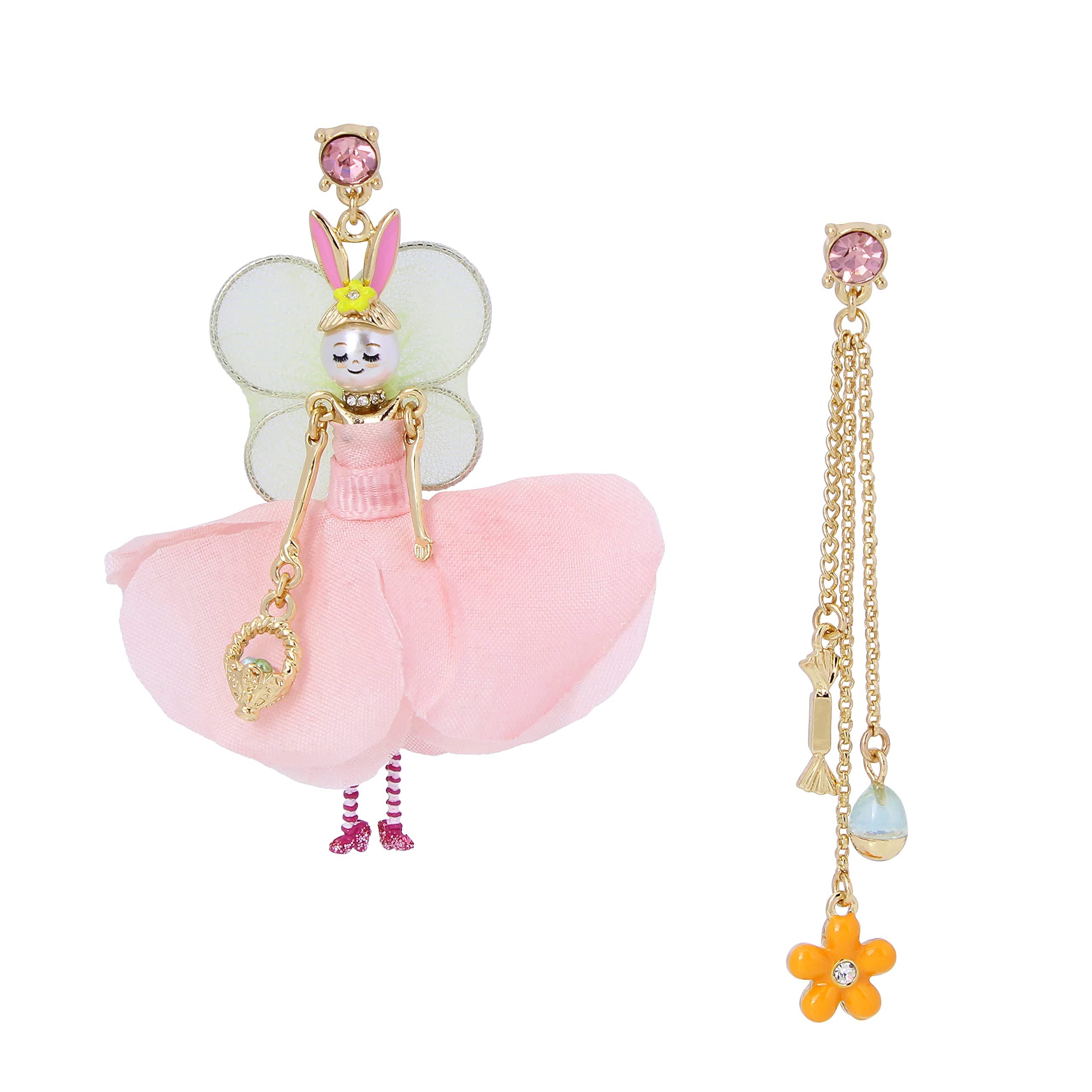 Betsey Bunny Fairy Mismatched Earrings