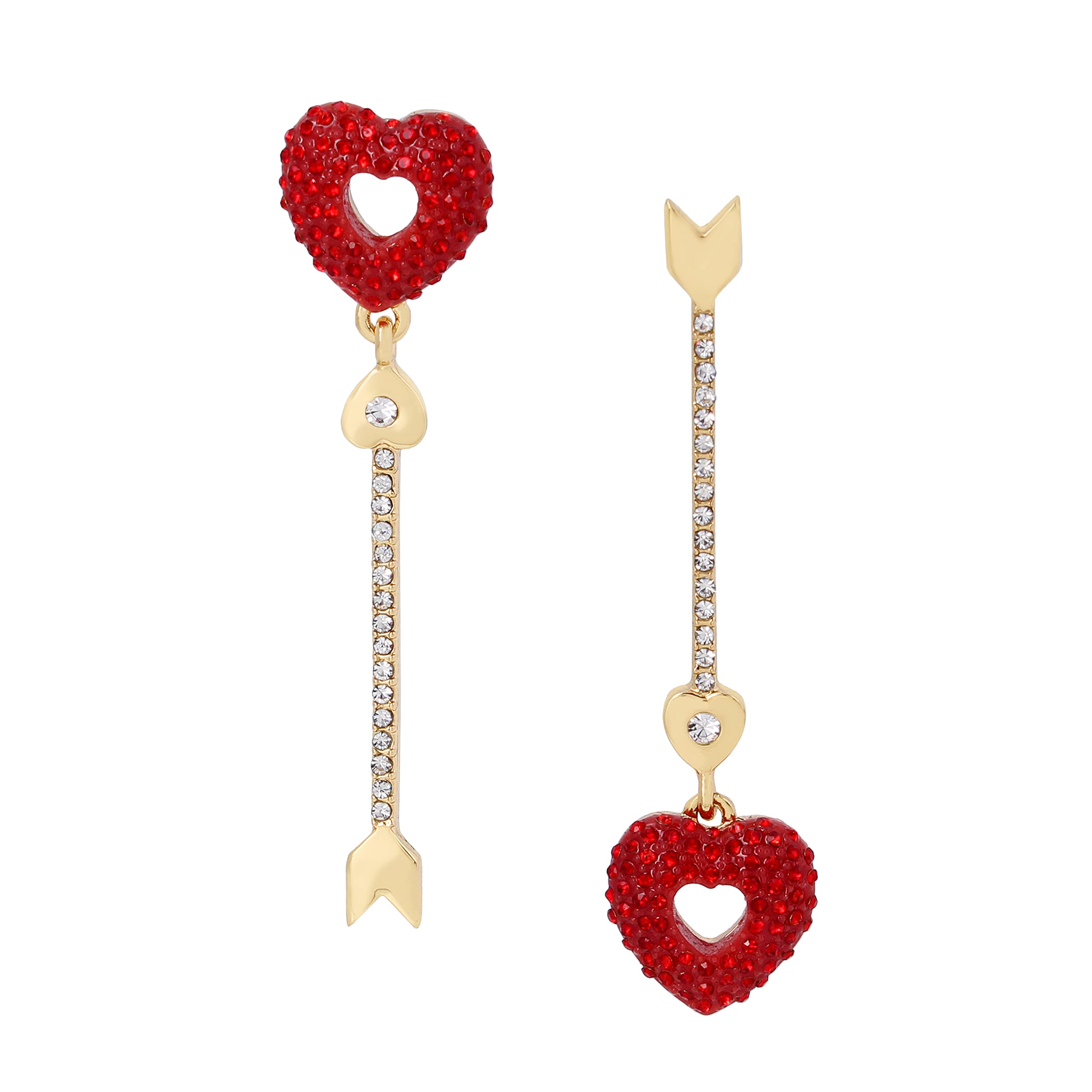 Betsey Heart Arrow Earrings