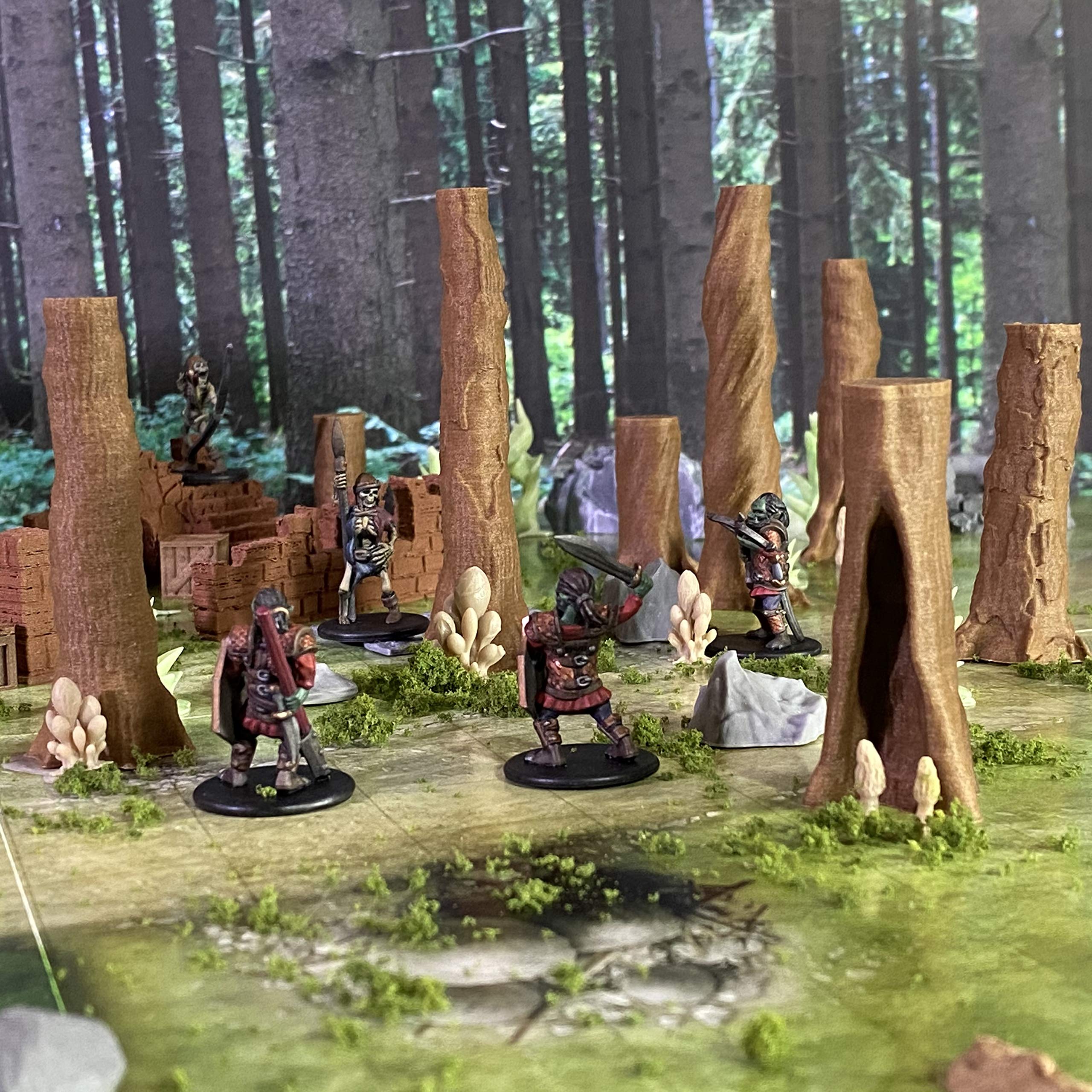 Extruded Gaming Forest Trees Set 1
