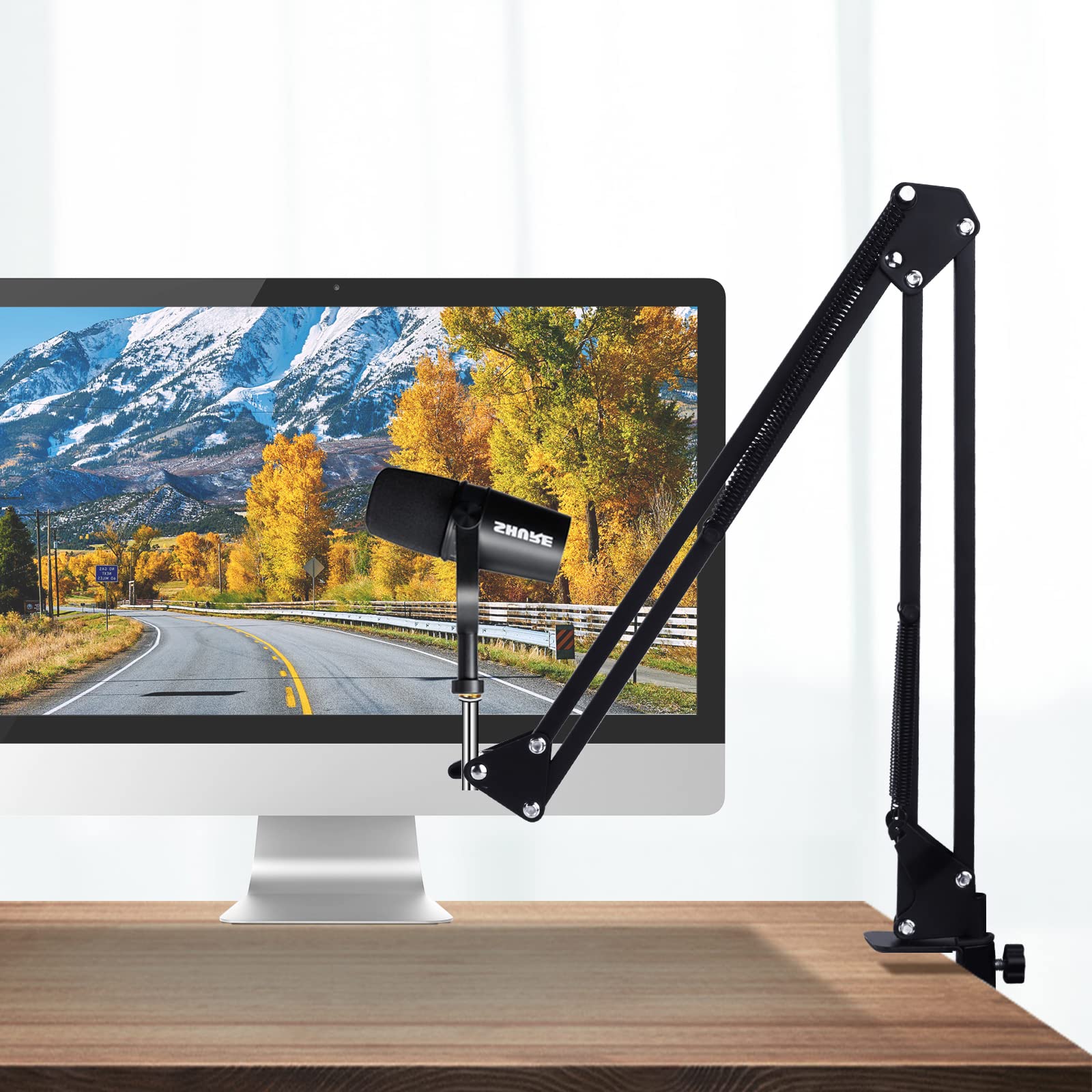 Boom Arm Compatible with Shure Sm7b and Shure Sm58 Mic, Desk Mic Stand for Shure Series Microphone Such As Shure Mv7 Sm57 Se215 and Mv88.