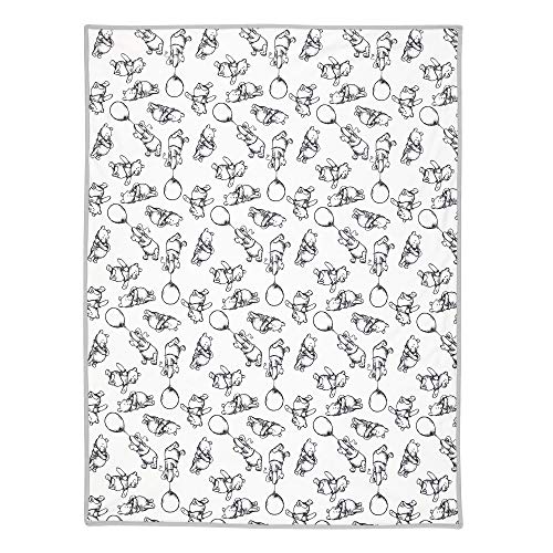 Lambs & Ivy Disney Baby Winnie The Pooh Baby Blanket - Tan/Cream Jersey/Minky