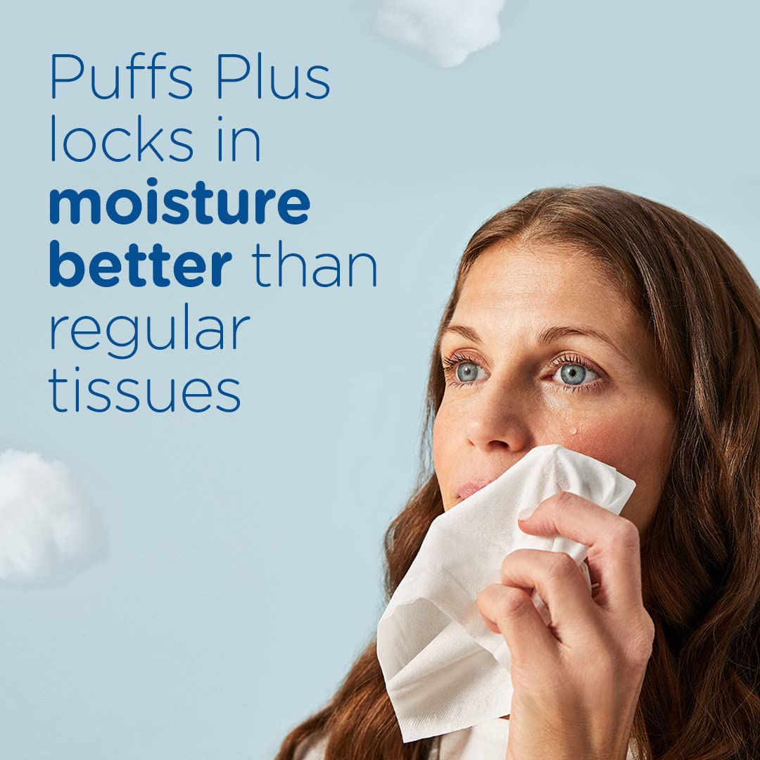 Puffs Plus Lotion Facial Tissue, 1 Cube Box, 56 Tissues Per Box